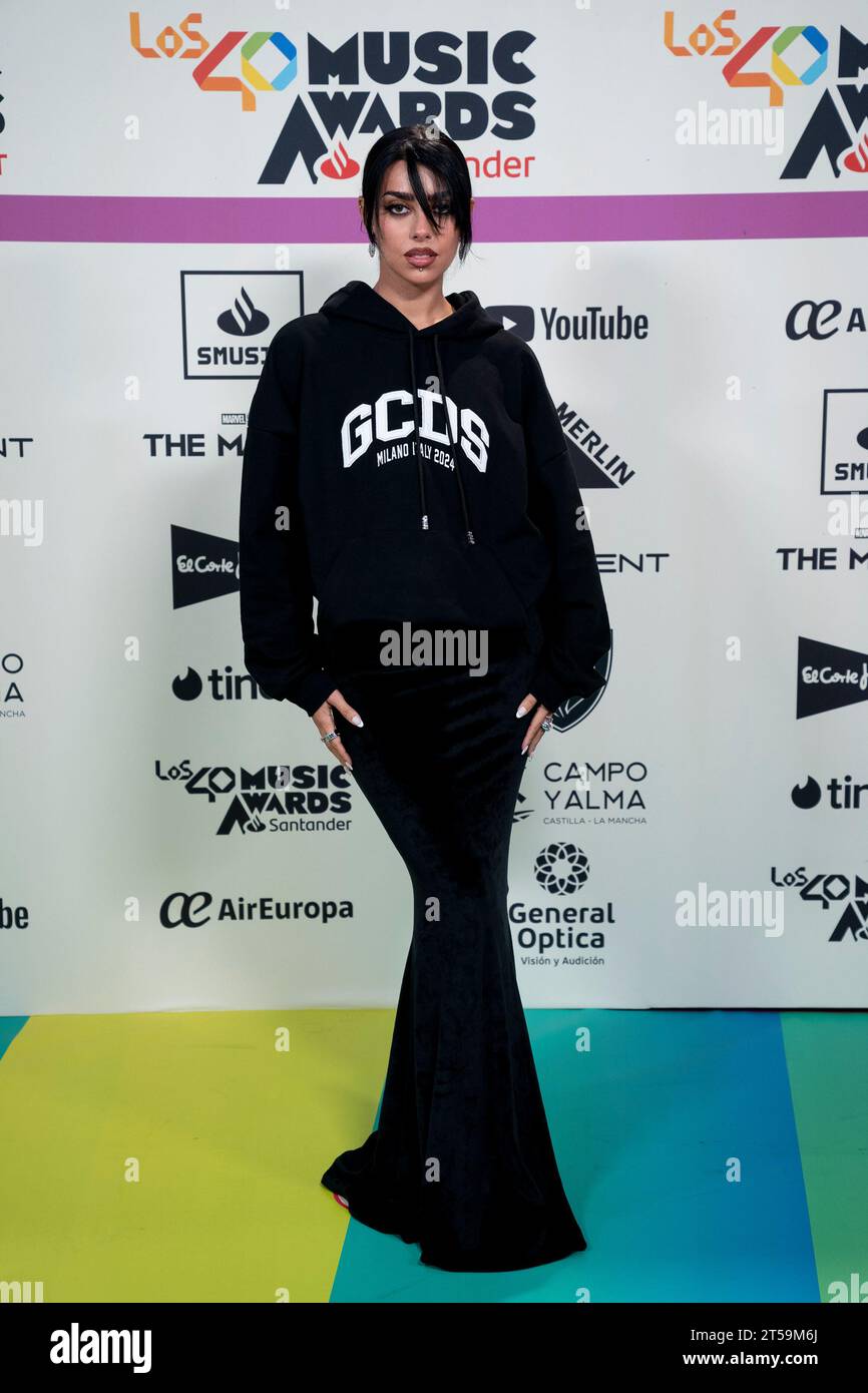 Singer Paula Cendejas poses during the photocall of the 40 Music Awards ...