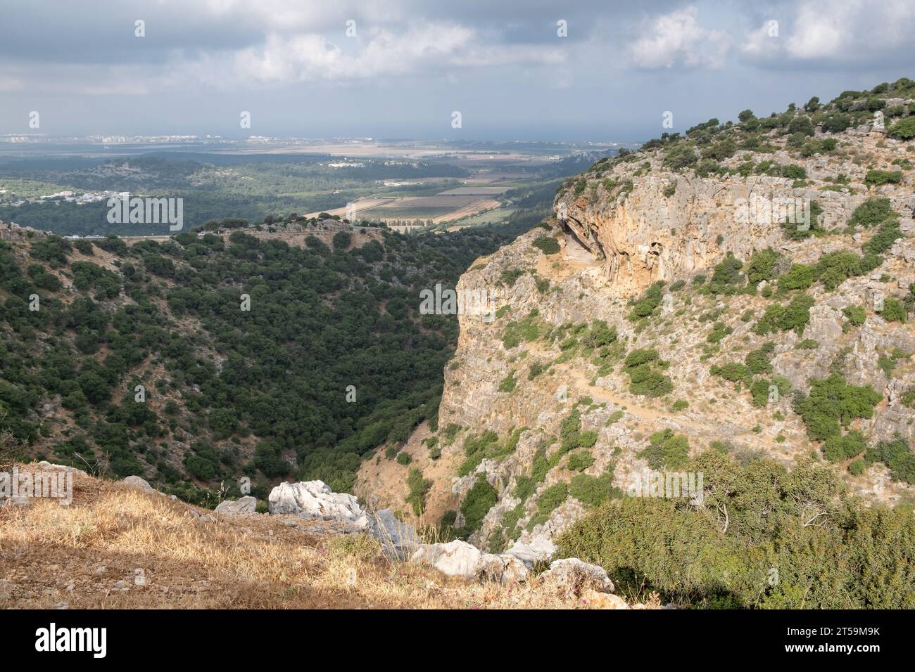 mountain peaks on the Lebanon-Israel border, the scenic beauty unfolds ...