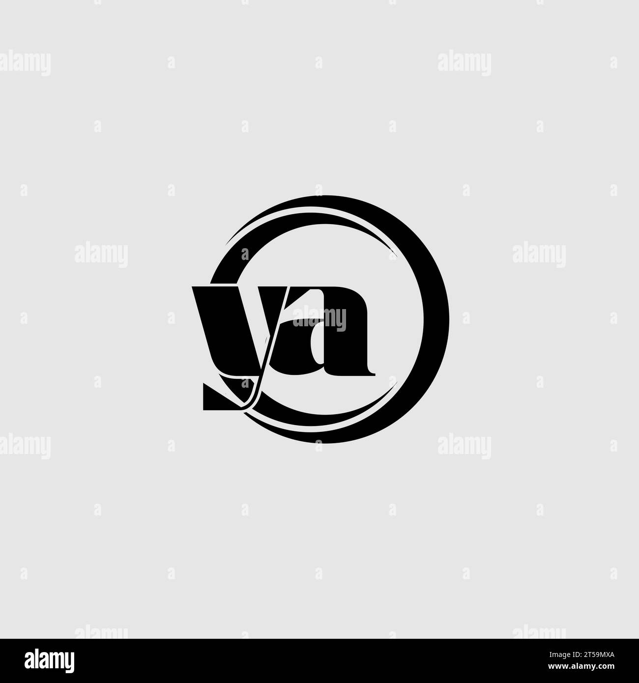 Letters YA simple circle linked line logo vector graphic Stock Vector ...