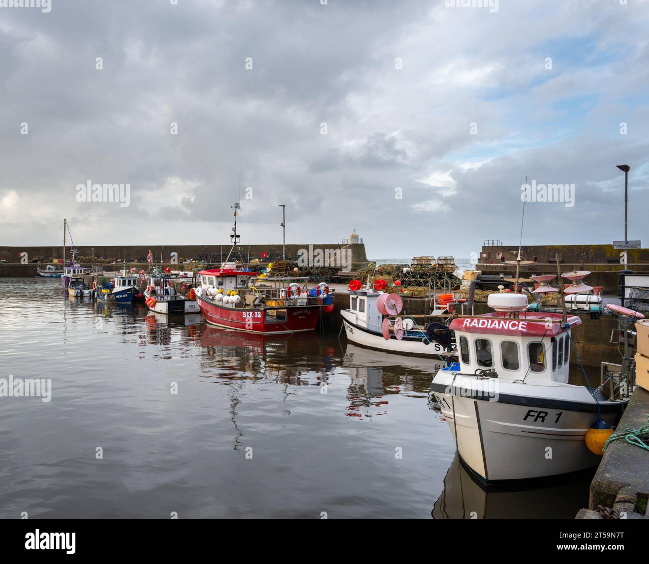 3 November 2023. Findochty Harbour, Moray, Scotland. This is a group of ...