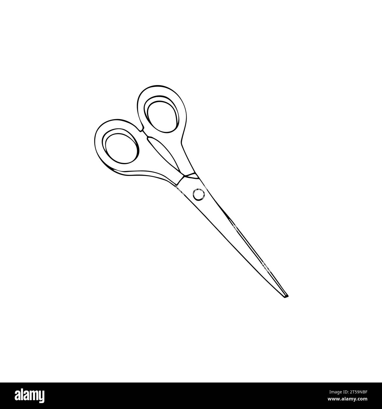 Scissors for needlework sketch vector illustration. Scissors for paper ...