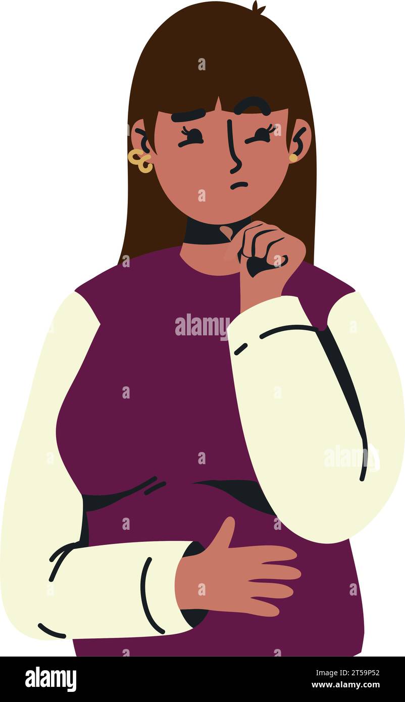 Considering woman Stock Vector Images - Alamy