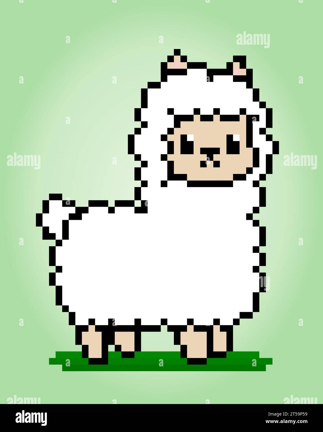 8-bit Pixel of llama. Animal pixels in vector Illustration for game asset Stock Vector Image ...