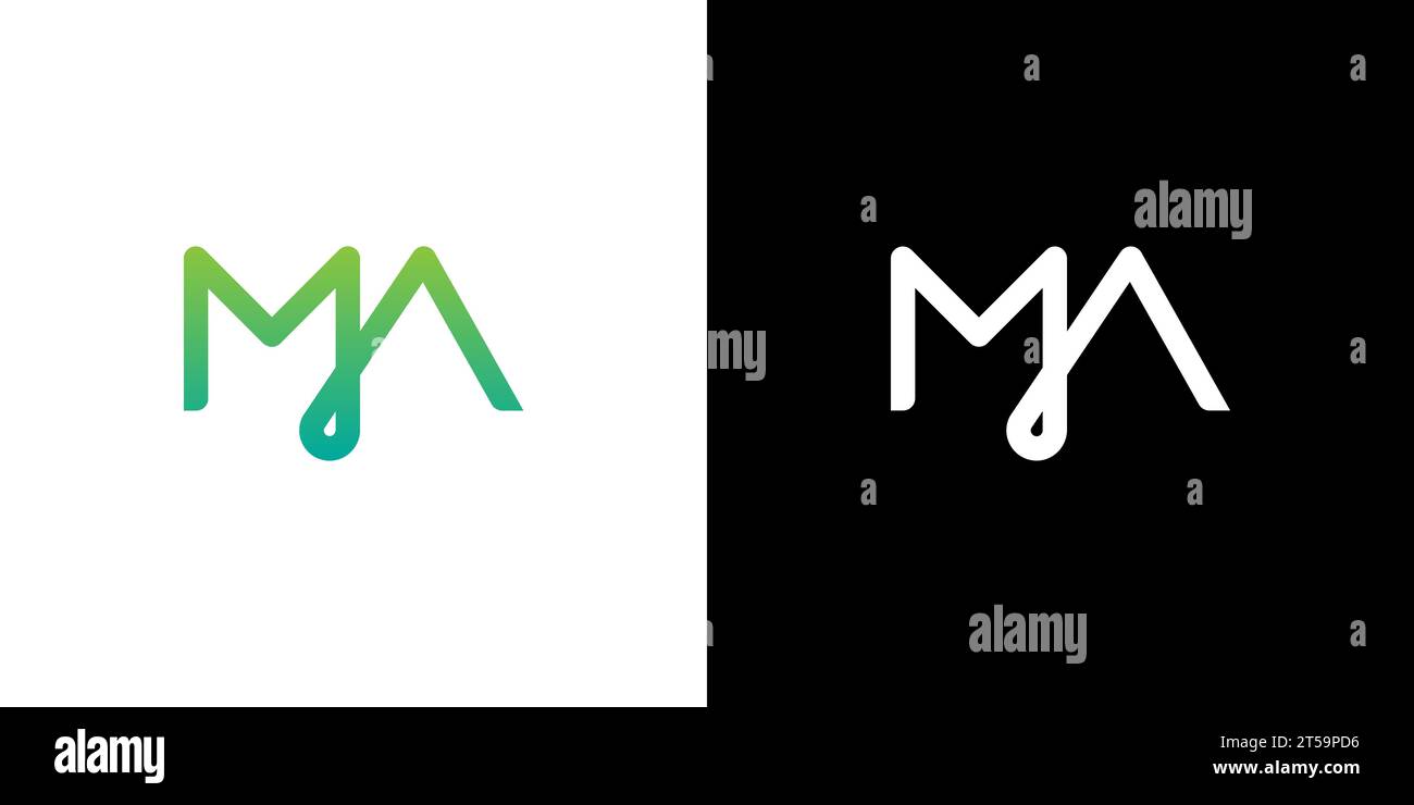 MA logo, MA Monogram, Initial MA Logo, Letter MA logo, Icon, Vector ...