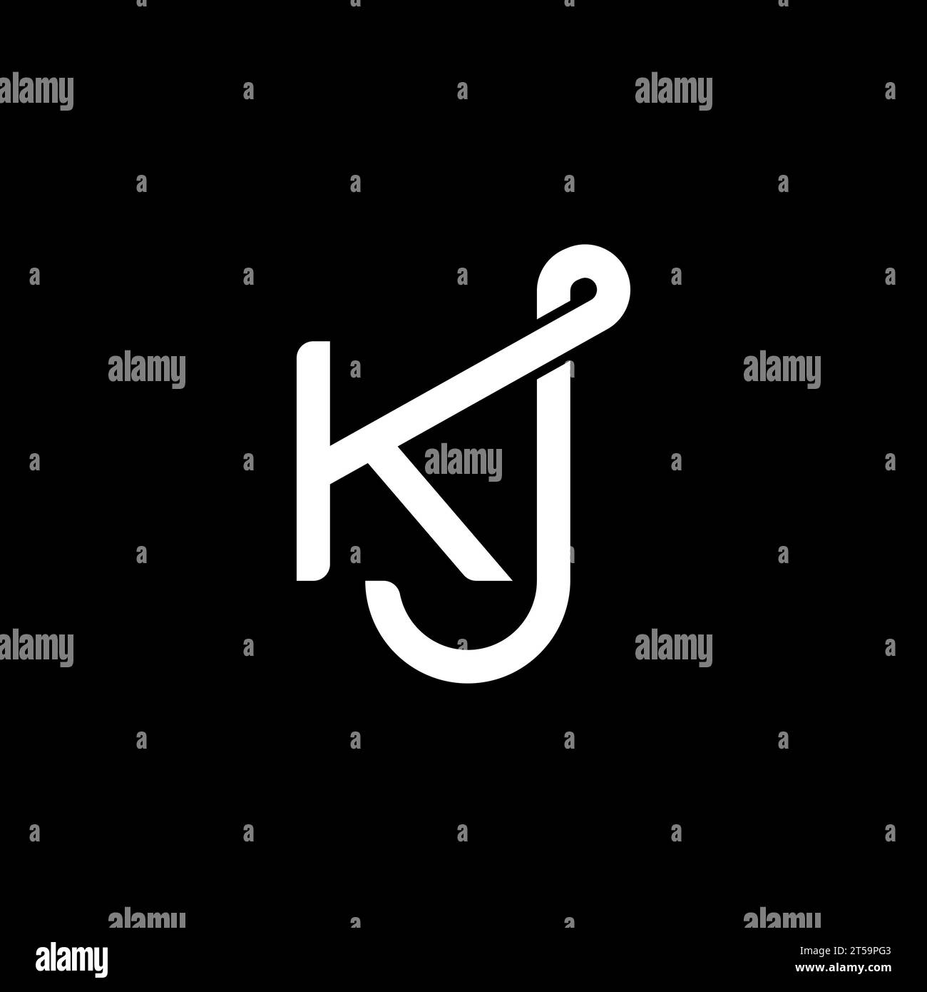 KJ logo, KJ Monogram, Initial KJ Logo, Letter KJ logo, Icon, Vector ...