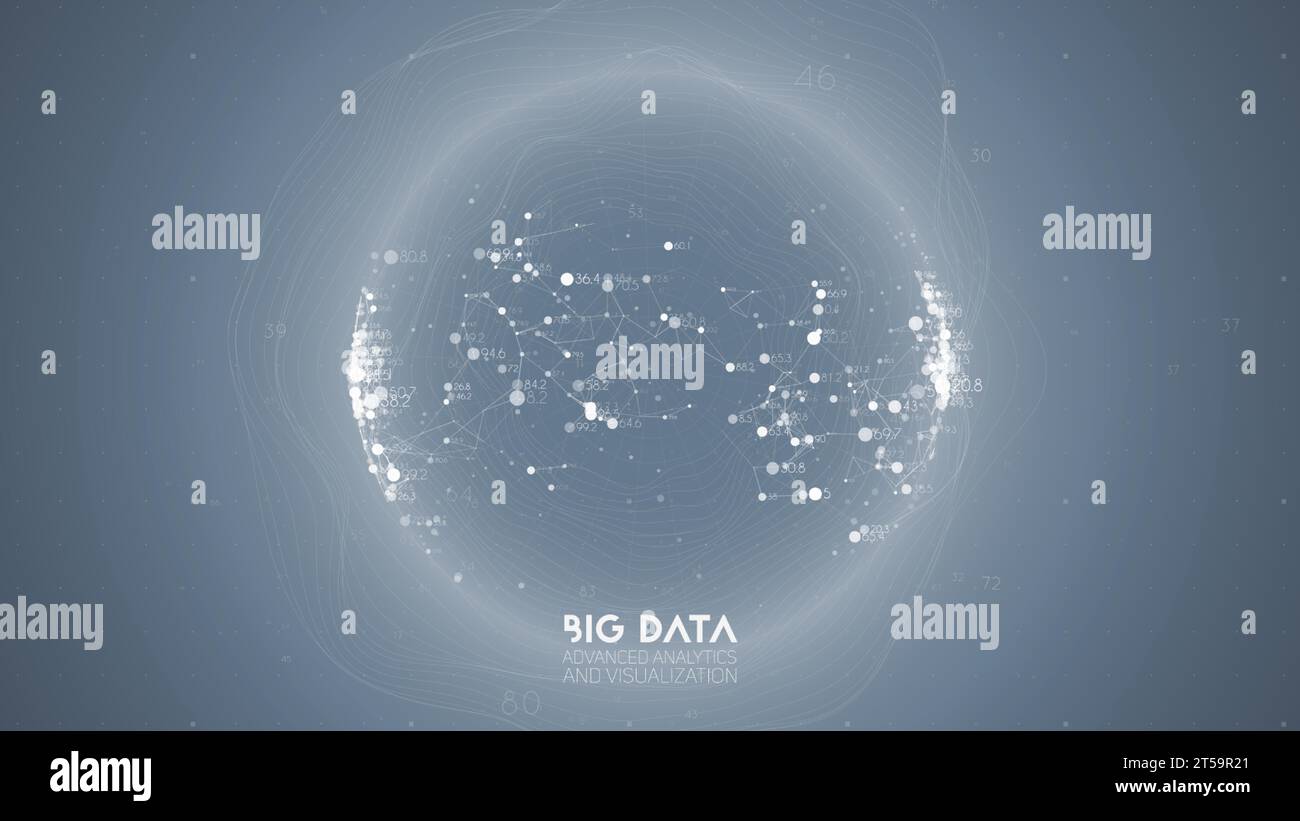 Big data visualization. Futuristic infographic. Information aesthetic ...