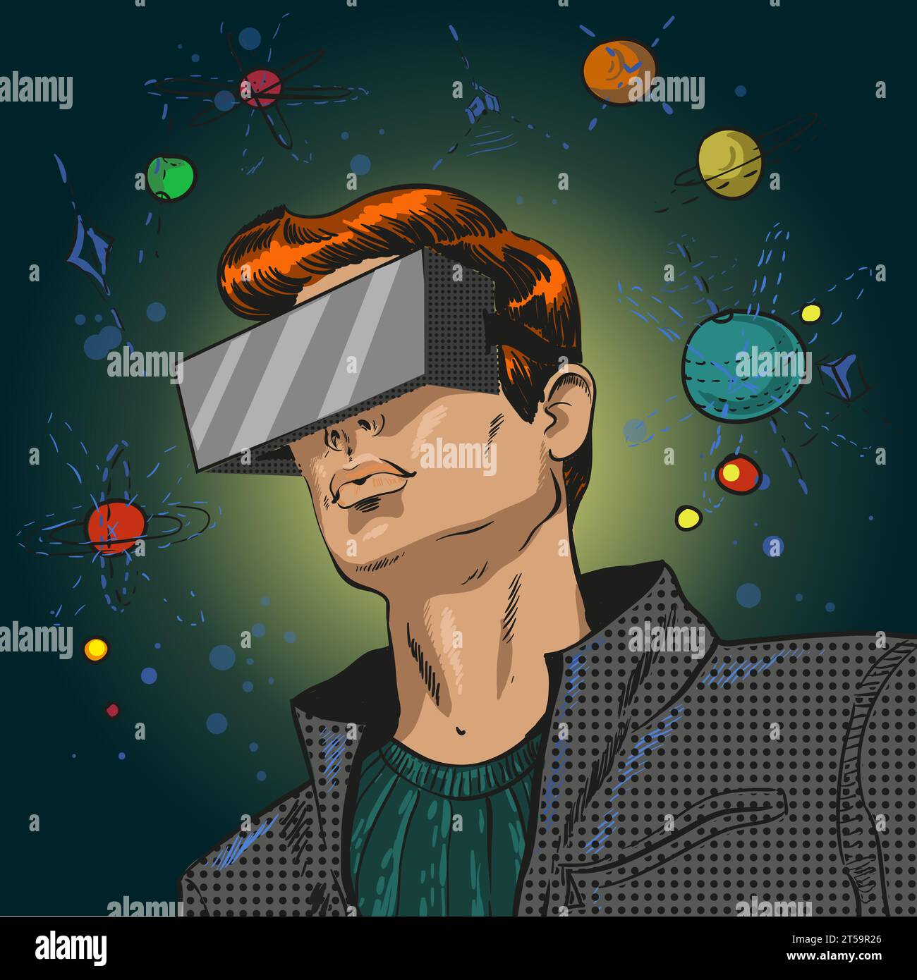 Stereoscope stereoscopic Stock Vector Images - Alamy