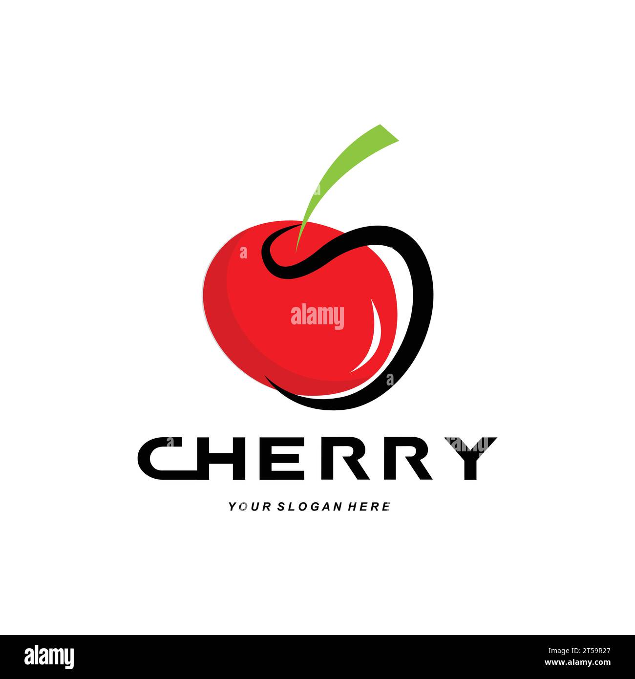 Cherry background fresh cherry Stock Vector Images - Alamy