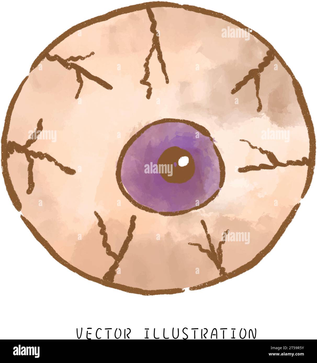 Spooky Halloween Eyeball Illustration in Watercolor Style Mystical and ...