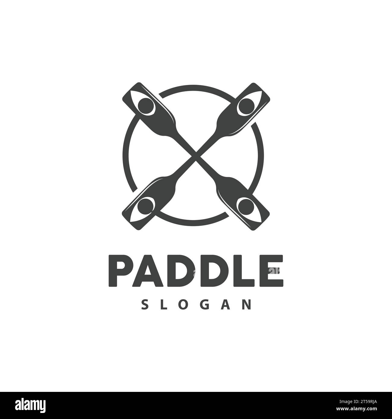 Paddle Logo, Boat Paddle Vector, Crossed Paddle Icon, Illustration ...