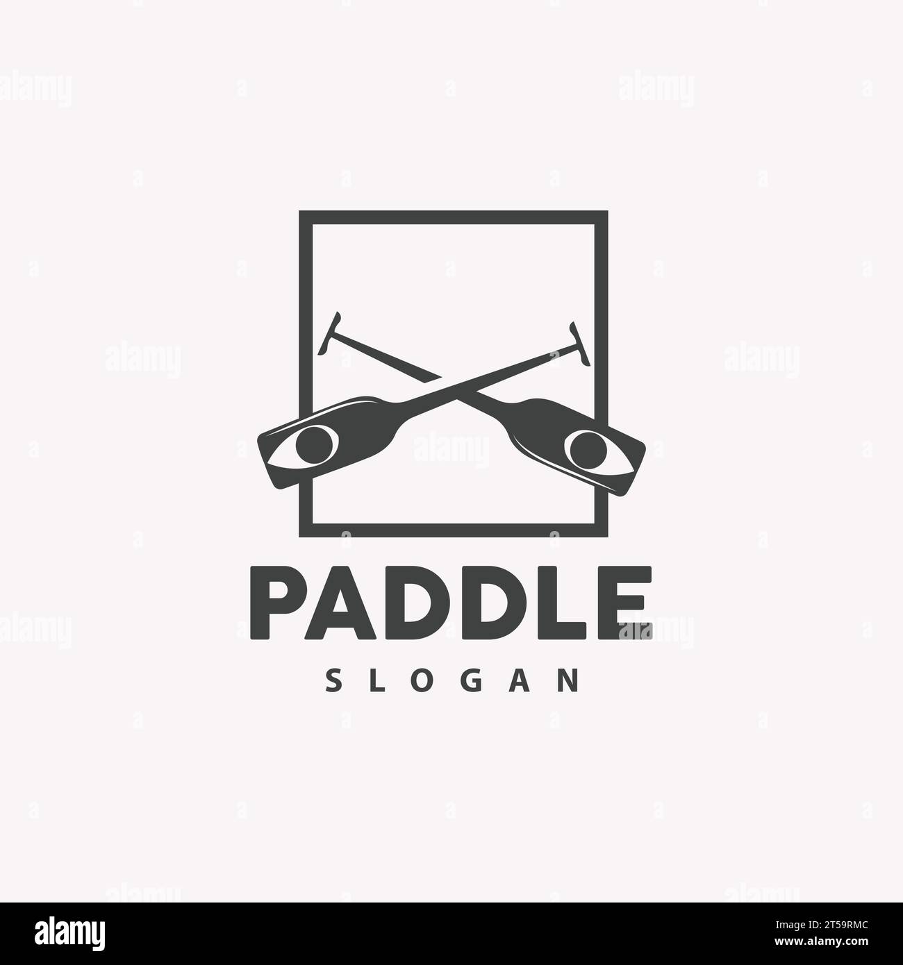 Paddle Logo, Boat Paddle Vector, Crossed Paddle Icon, Illustration ...