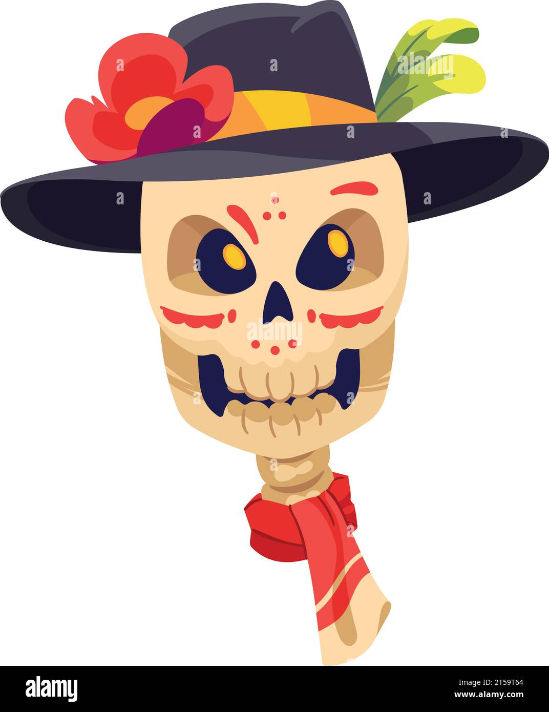 Day dead catrina flowers Stock Vector Images - Alamy