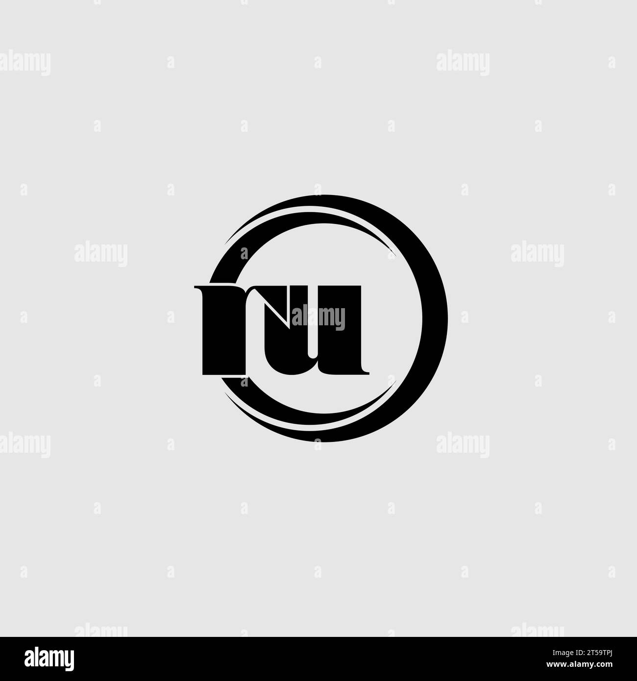 Letters RU simple circle linked line logo vector graphic Stock Vector Image & Art - Alamy