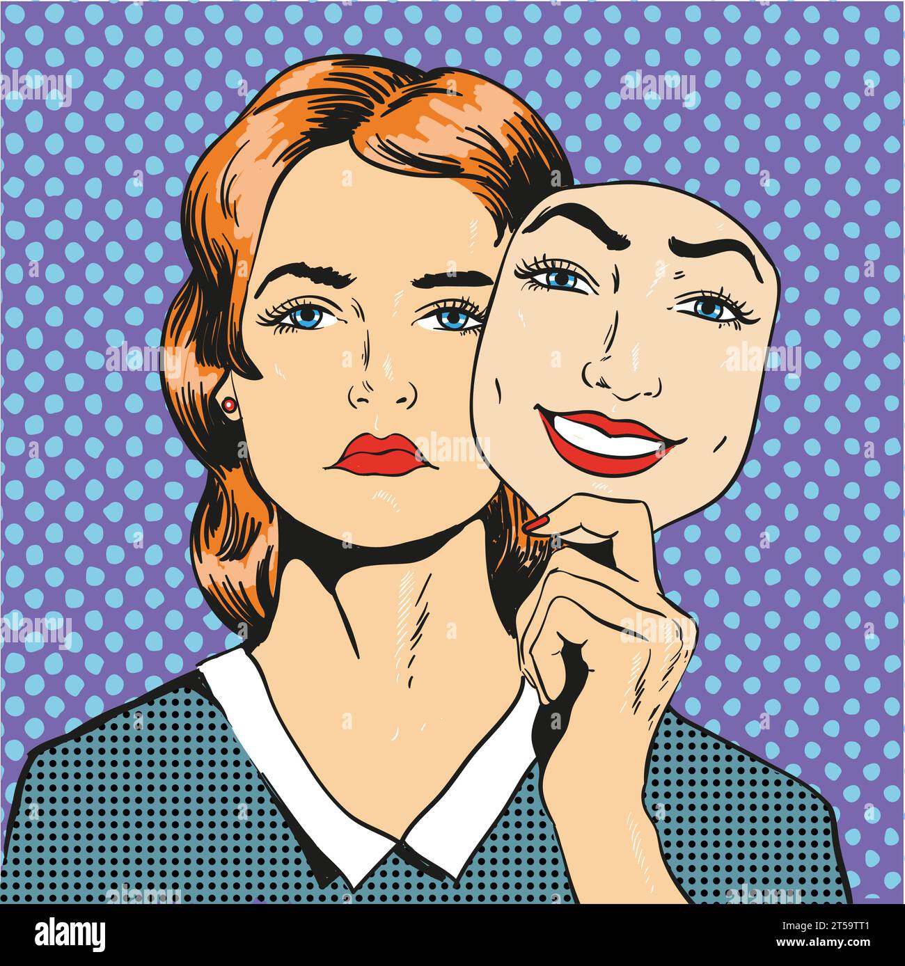 Holding in mouth lips Stock Vector Images - Alamy