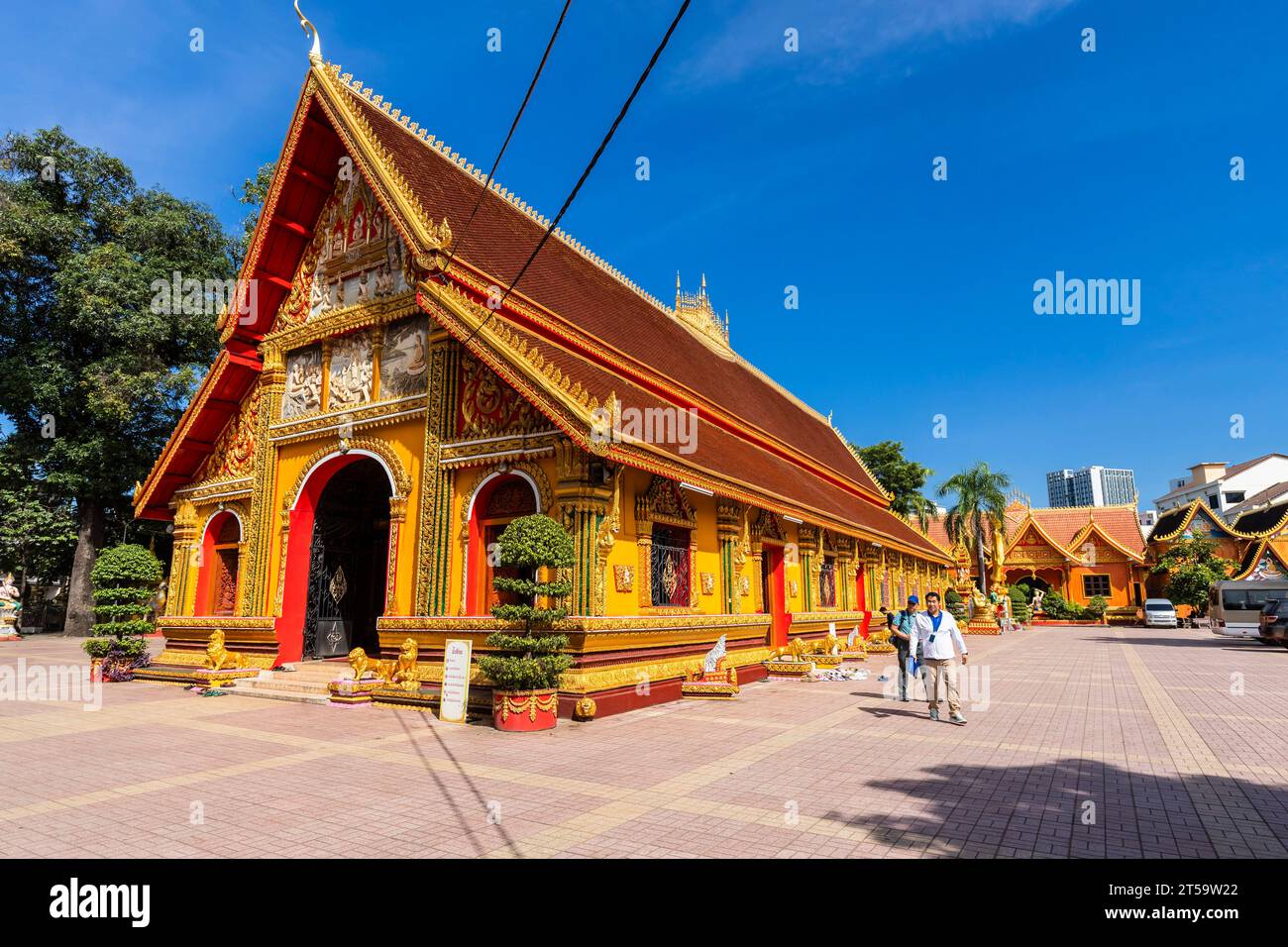 Wat Si Muang(Wat Simuong), exterior of decorative main shrine(main hall ...