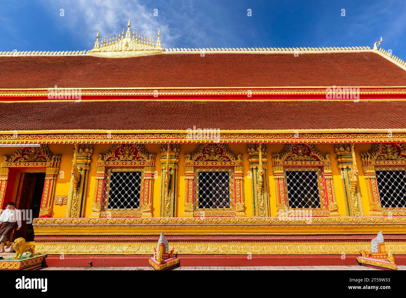 Wat Si Muang(Wat Simuong), exterior of decorative main shrine(main hall ...