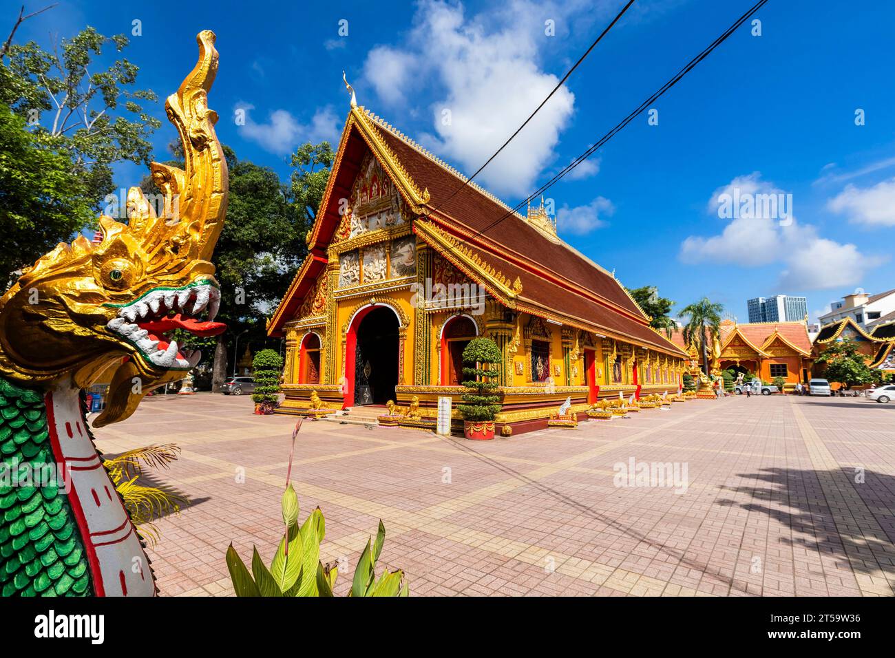 Wat Si Muang(Wat Simuong), exterior of decorative main shrine(main hall ...