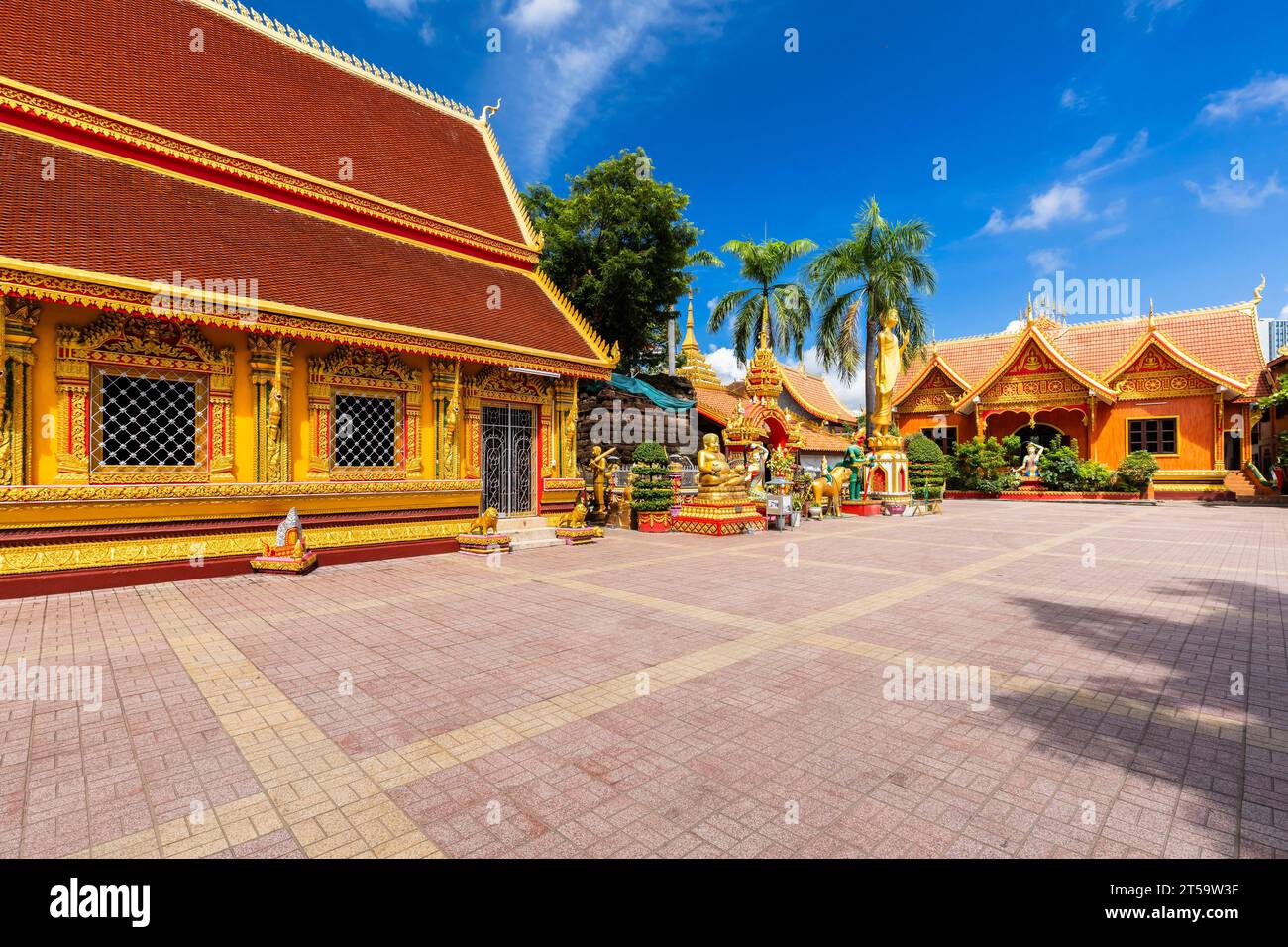 Wat Si Muang(Wat Simuong), left is main shrine(main hall), and ...
