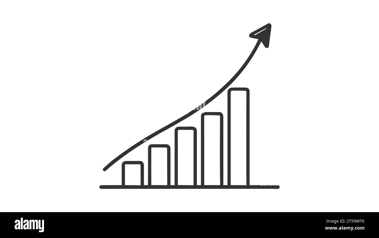 Growth Vector Line Icon isolated on white background Stock Vector Image ...