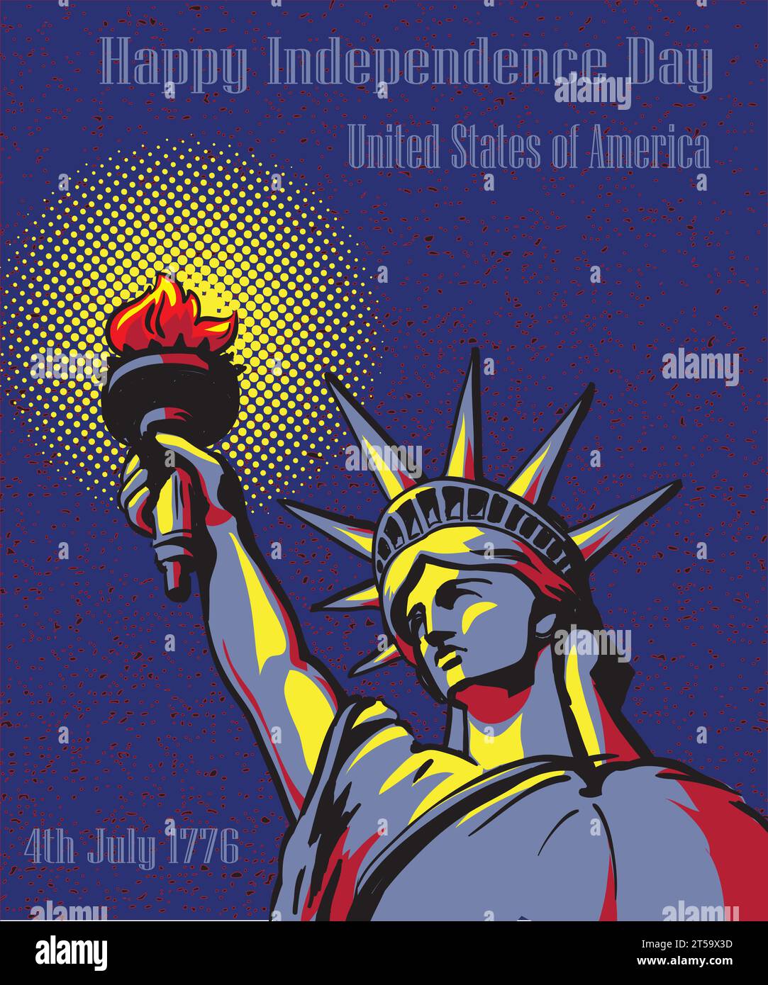 Happy Independence Day 4 July. US holidays concept poster. Vector ...