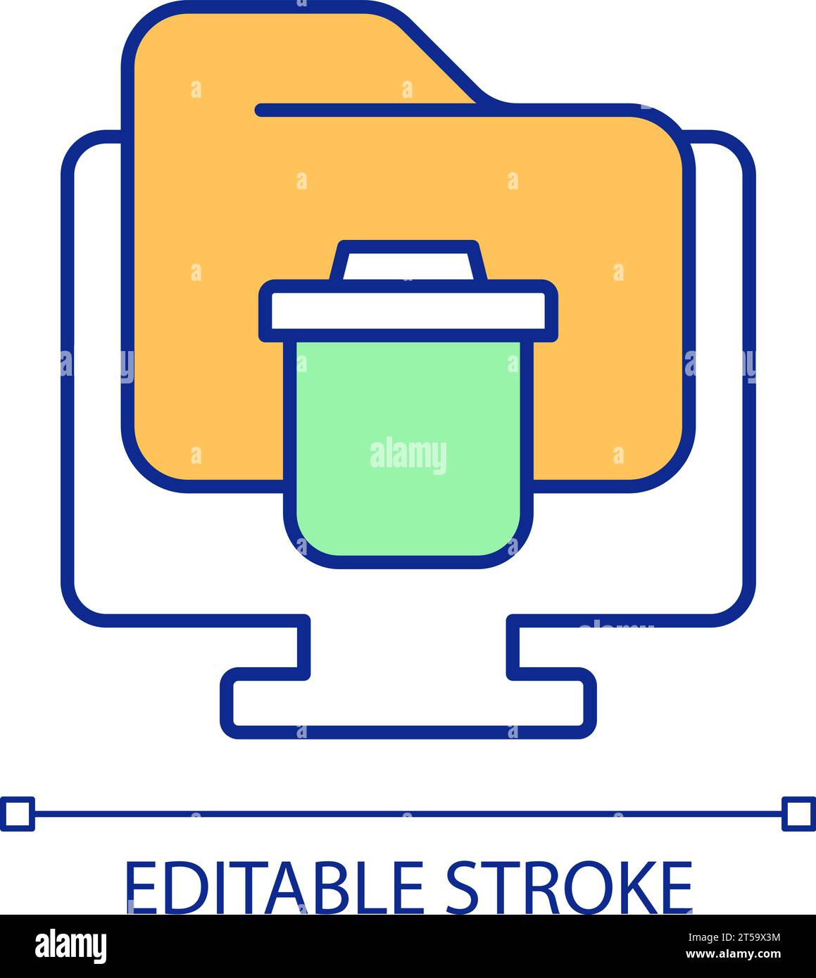 2D simple thin line right to be forgotten icon Stock Vector Image & Art ...