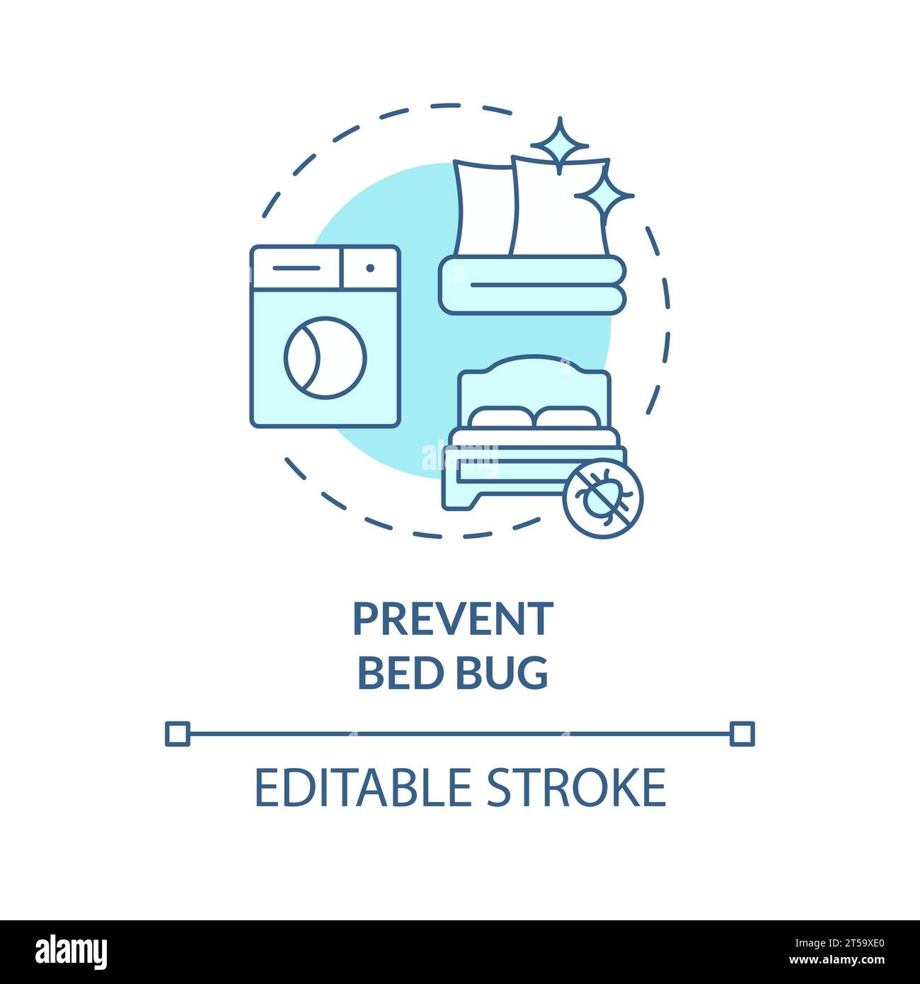 2D thin line icon prevent bed bug concept Stock Vector Image & Art - Alamy