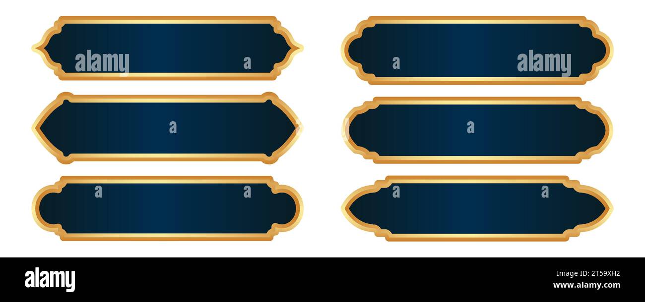 Islamic Ramadan golden frame. Arabic vector design with Turkish ...