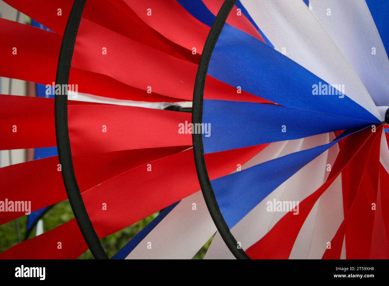 Red White and Blue Pin Wheel on display Stock Photo - Alamy