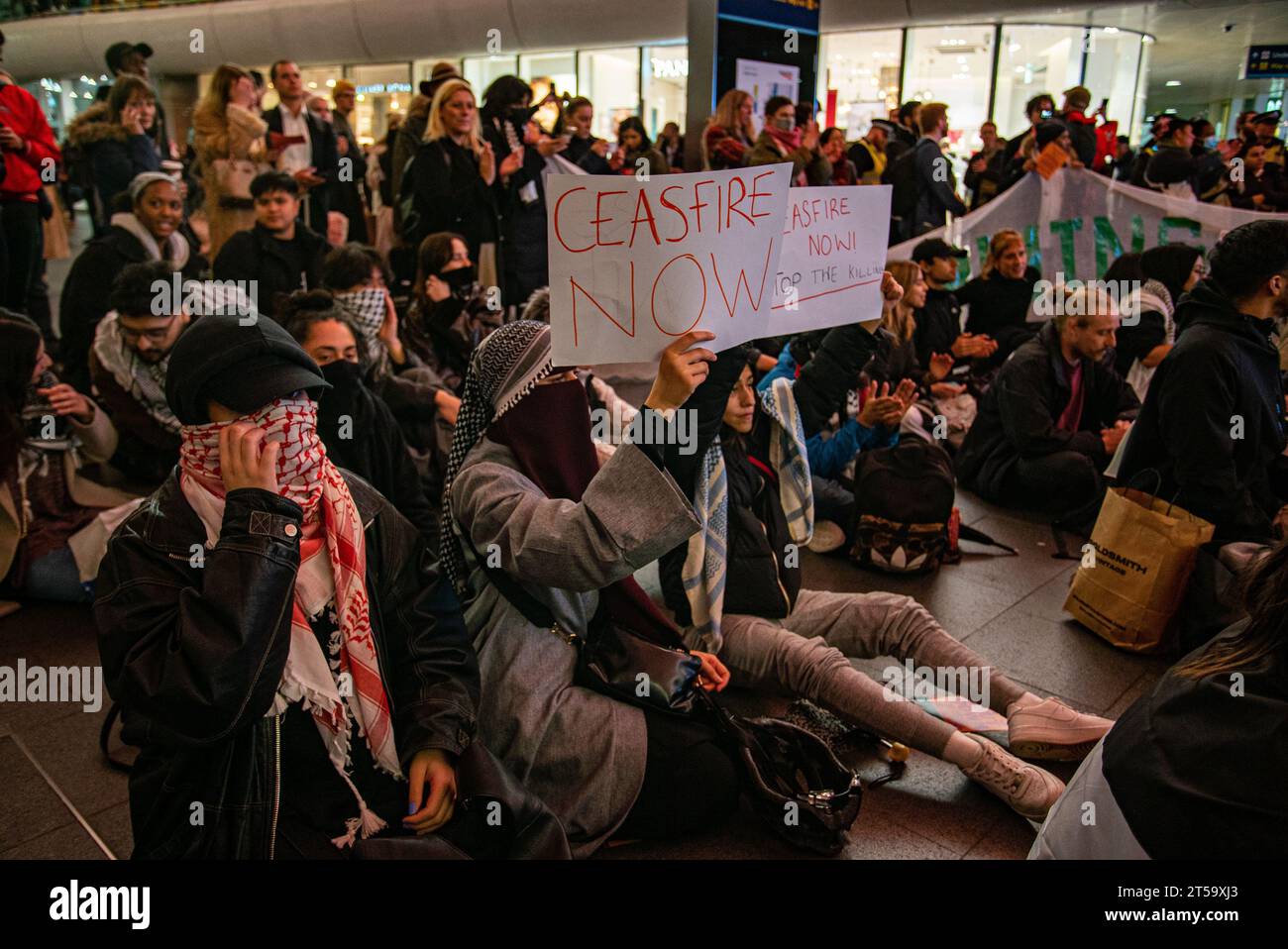London, United Kingdom - November 3rd 2023: Pro-Palestine sit-in ...