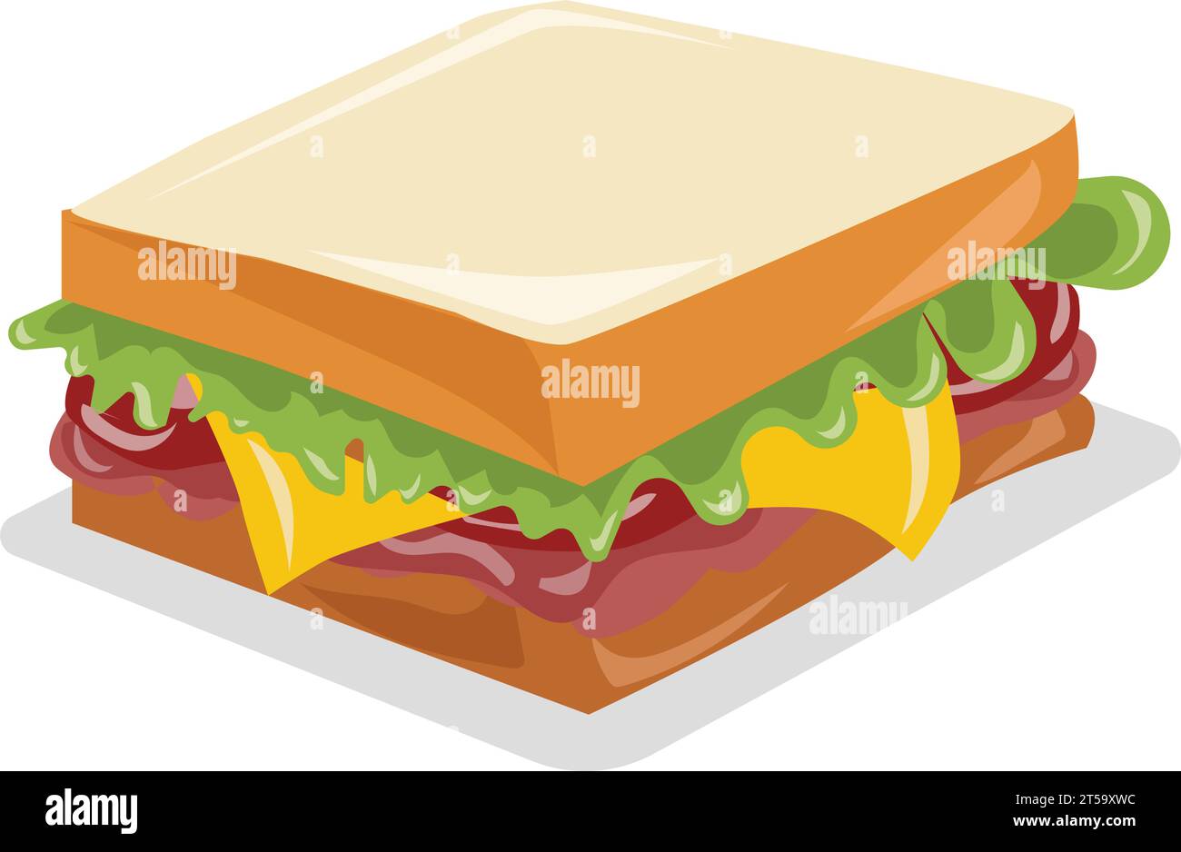 Handing sandwich Stock Vector Images - Alamy