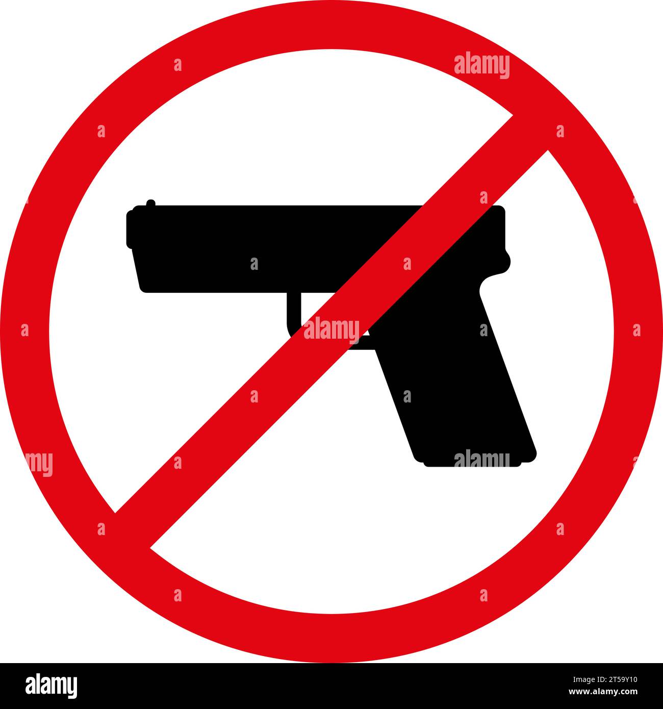 Security notice prohibition sign guns hi-res stock photography and ...