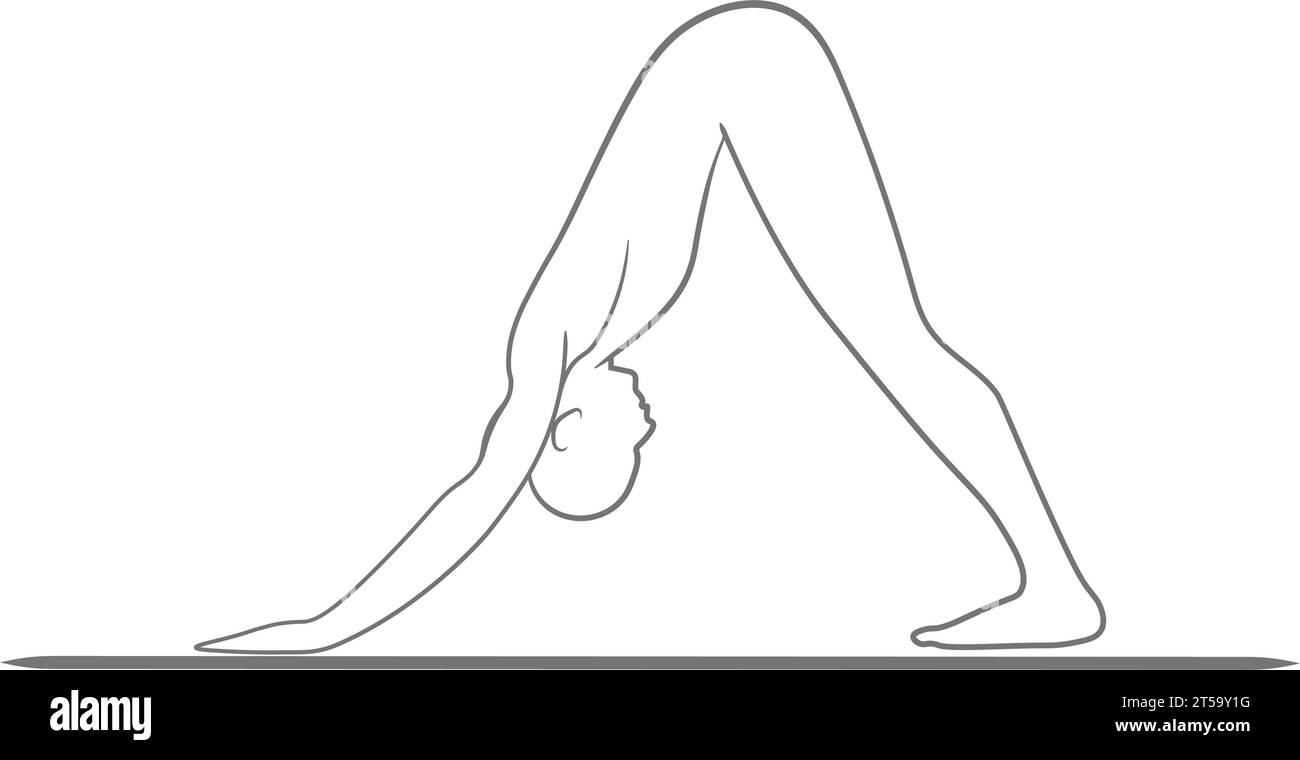Downward Facing Dog, Posture, Fitness, Balance, White Background ...