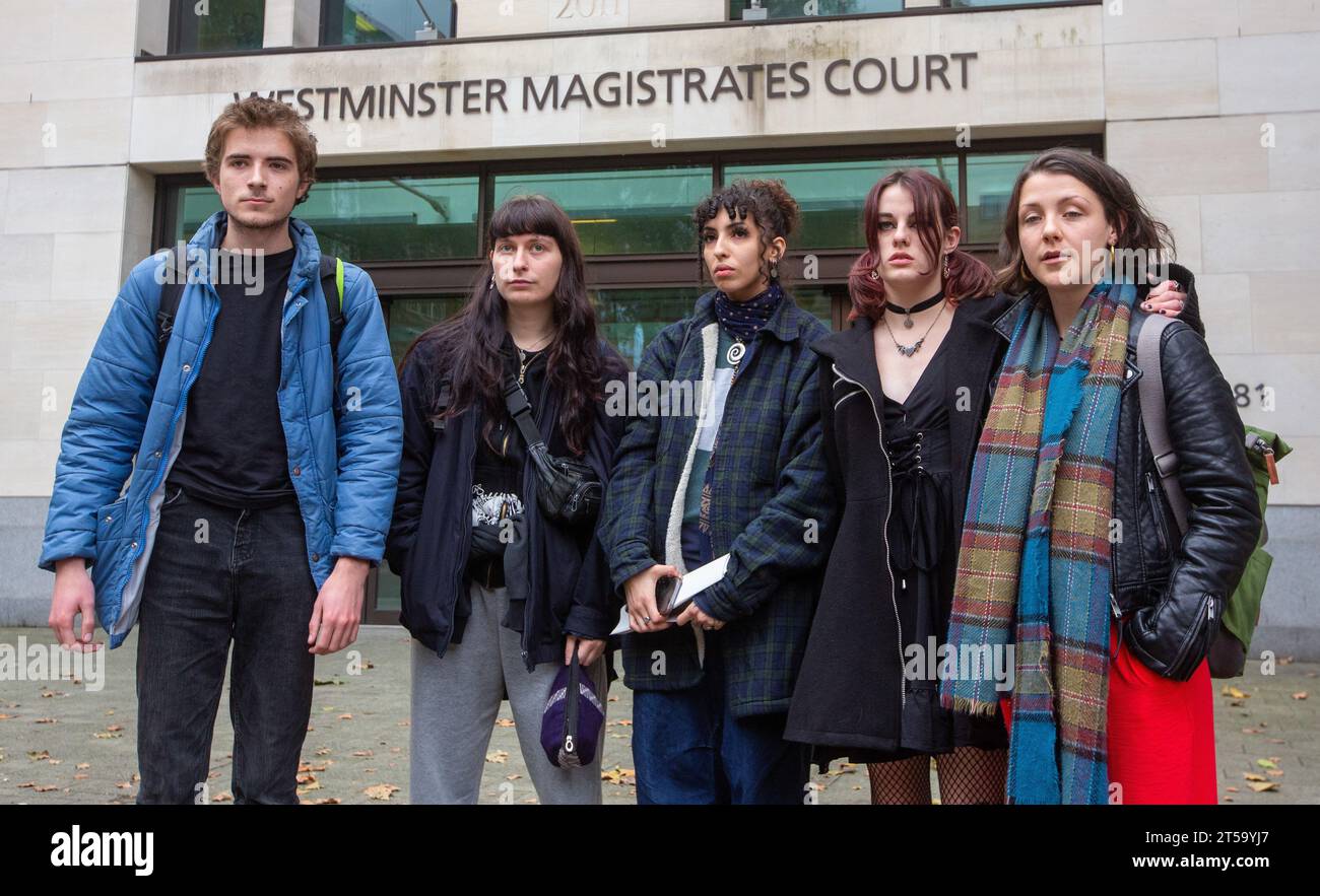 London, England, UK. 3rd Nov, 2023. Just Stop Oil activists who ...