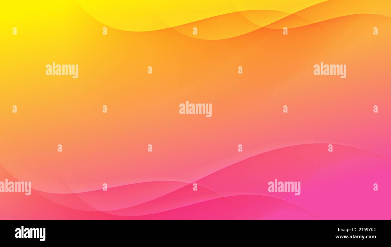 abstract orange and pink gradient background with wavy lines. vector ...
