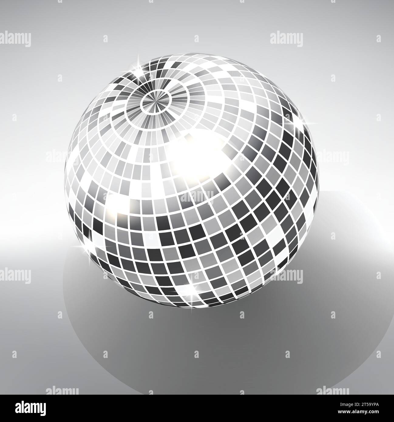 Disco ball on gray background Stock Vector Images - Alamy