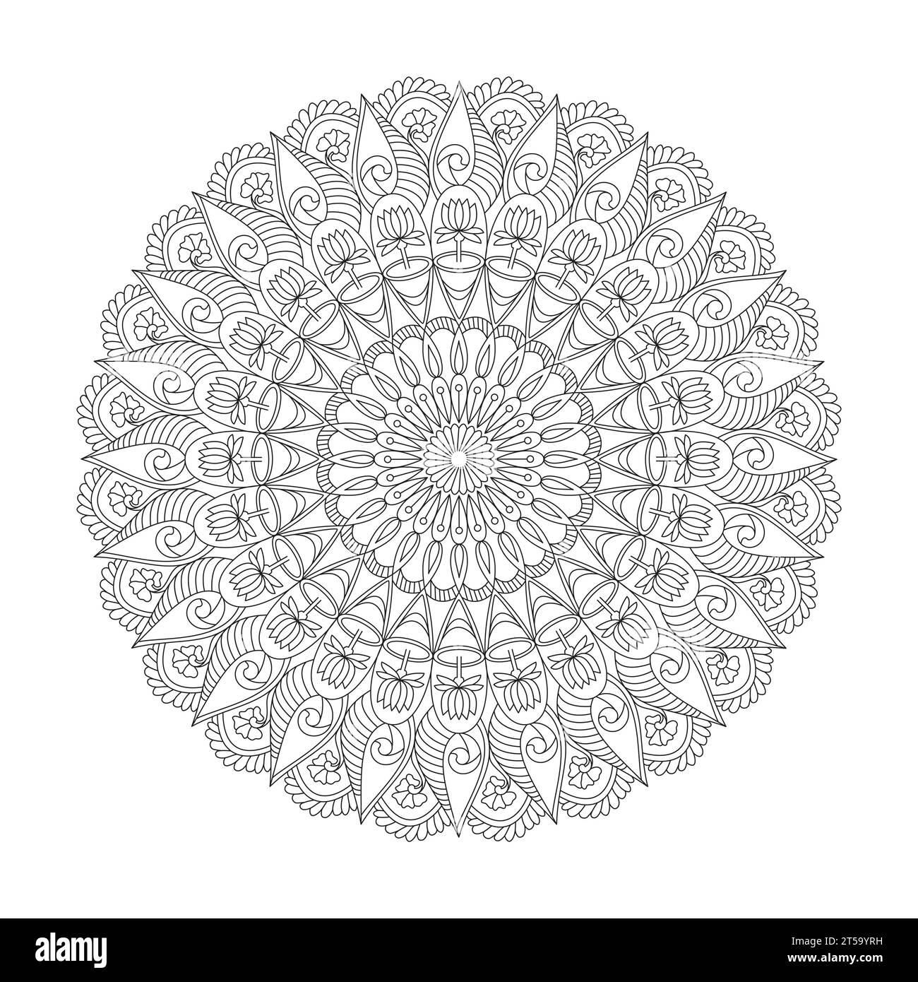 Radiant Rebirth adult mandala coloring book page for kdp book interior ...