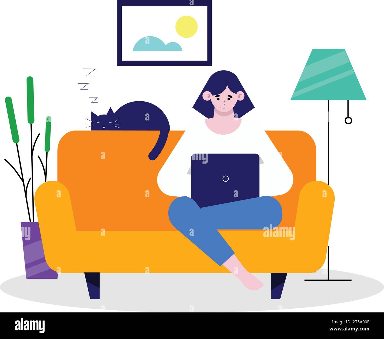 Working on art project Stock Vector Images - Alamy