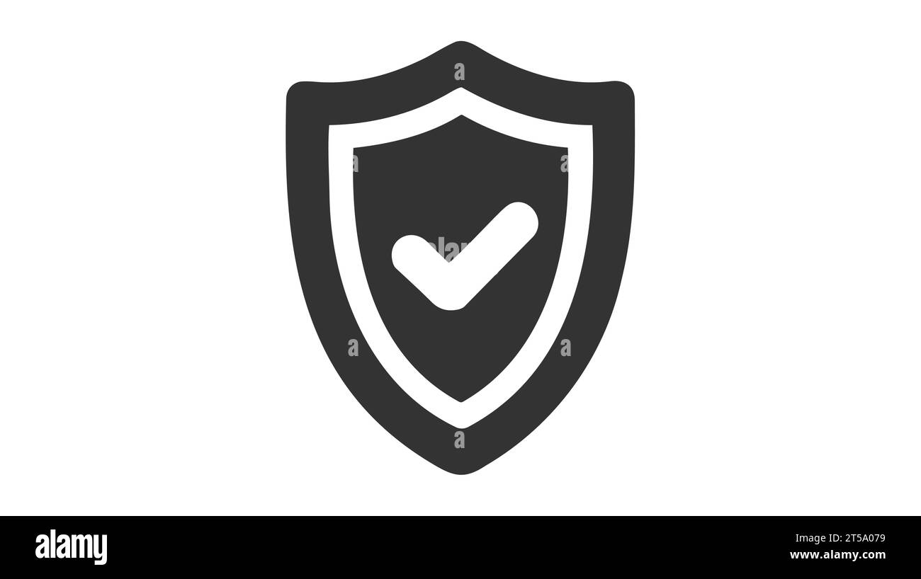 Shield icon. Shield with a checkmark in the middle Protection icon ...