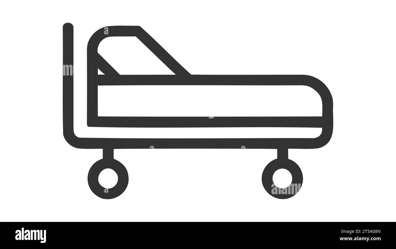Intensive care unit line icon. Resuscitation, rehabilitation, hospital ...