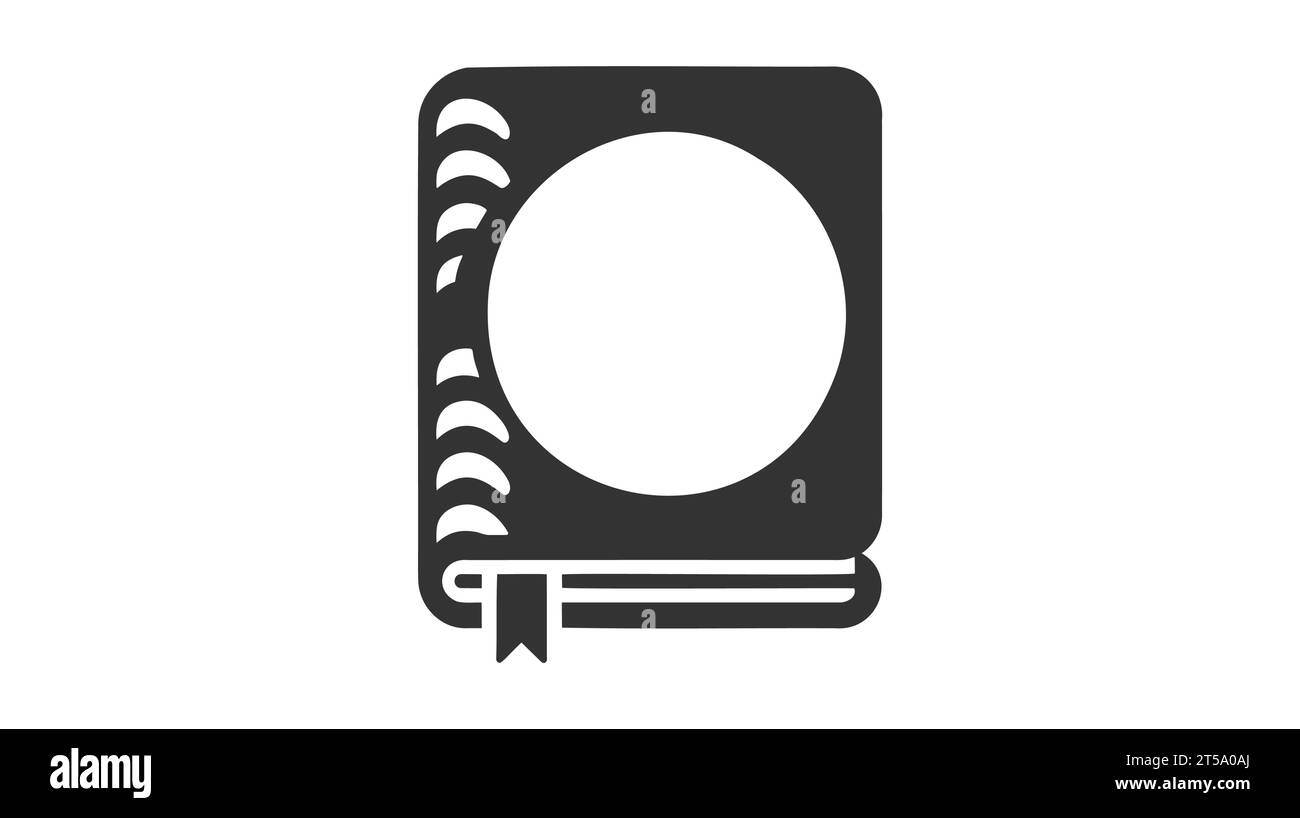 Book icon with place for icon placement on white background Stock ...