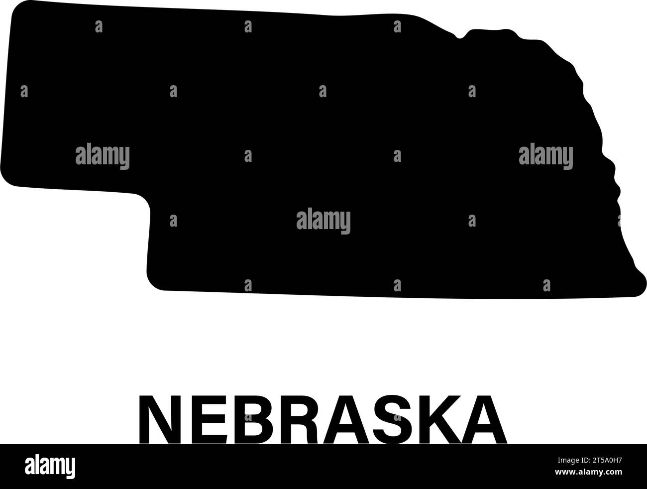Nebraska state map hi-res stock photography and images - Alamy