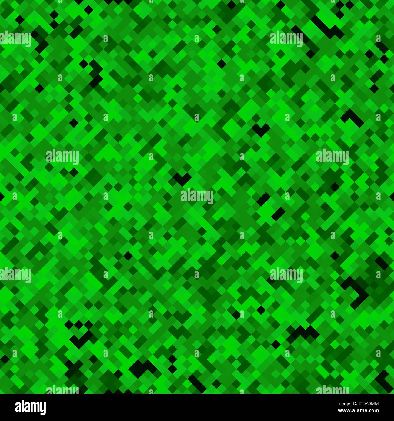 Square tile of green grass seamless pattern with diagonal pixel texture ...