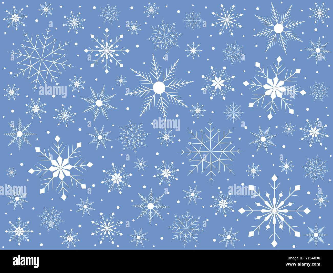 Blue background with snowflakes. Vector Stock Vector Image & Art - Alamy