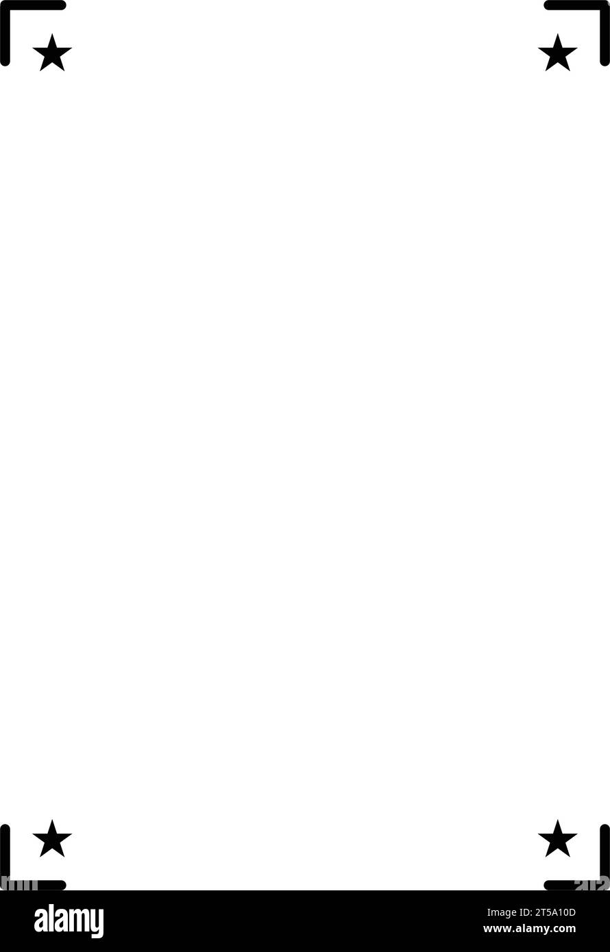 Star frame border vertical abstract outline shape icon for decorative ...