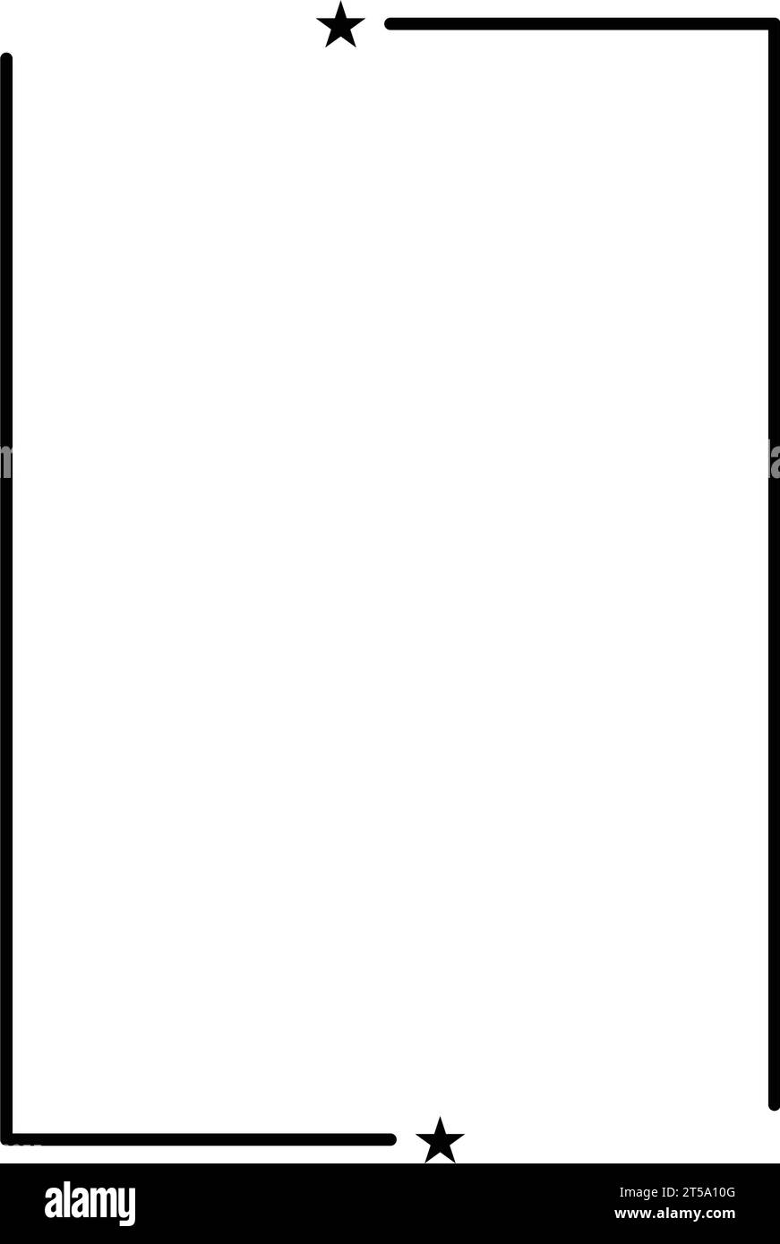 Star frame border vertical abstract outline shape icon for decorative ...