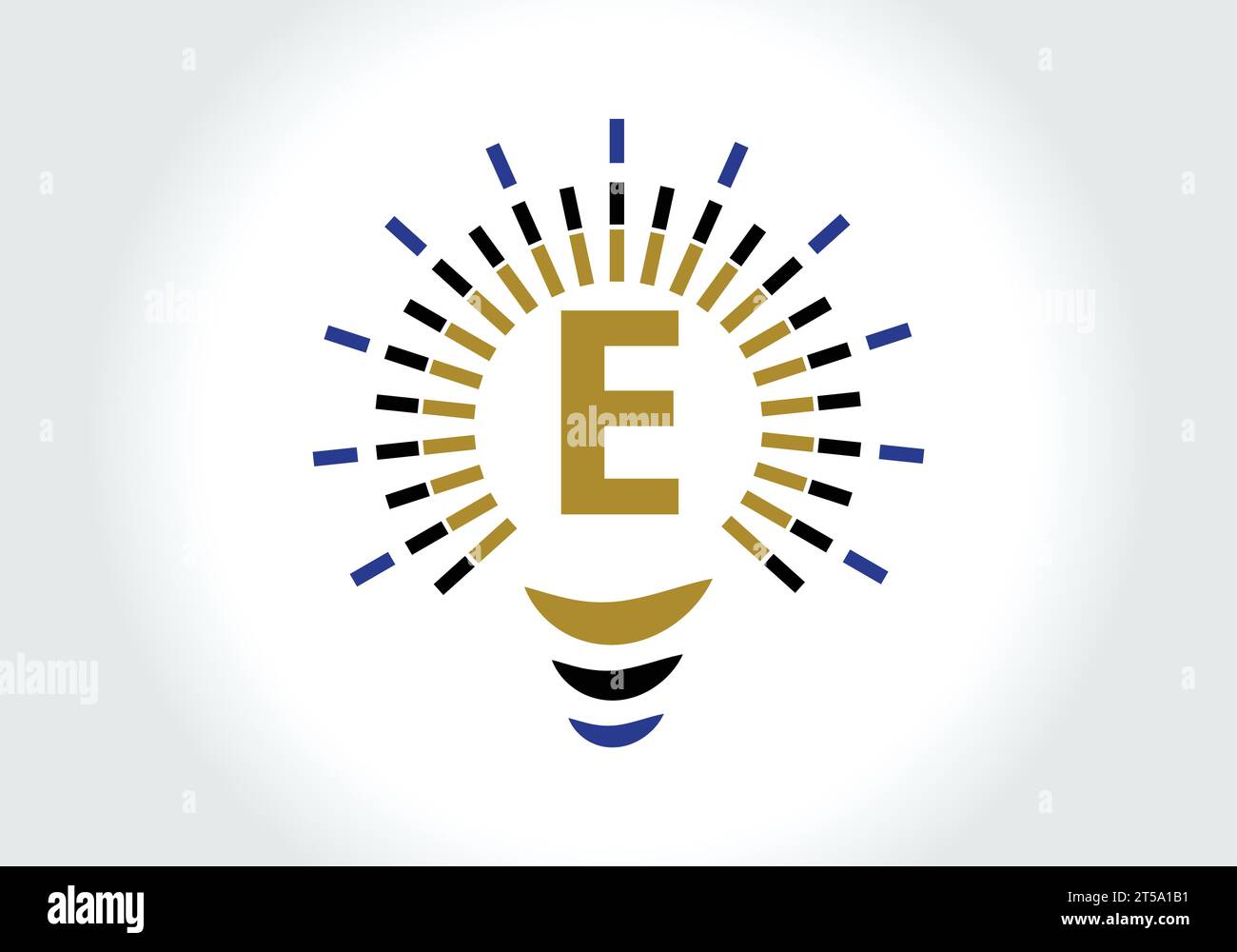 Letter E Electric Bulb Logo Design Vector Template. Light Bulb with ...