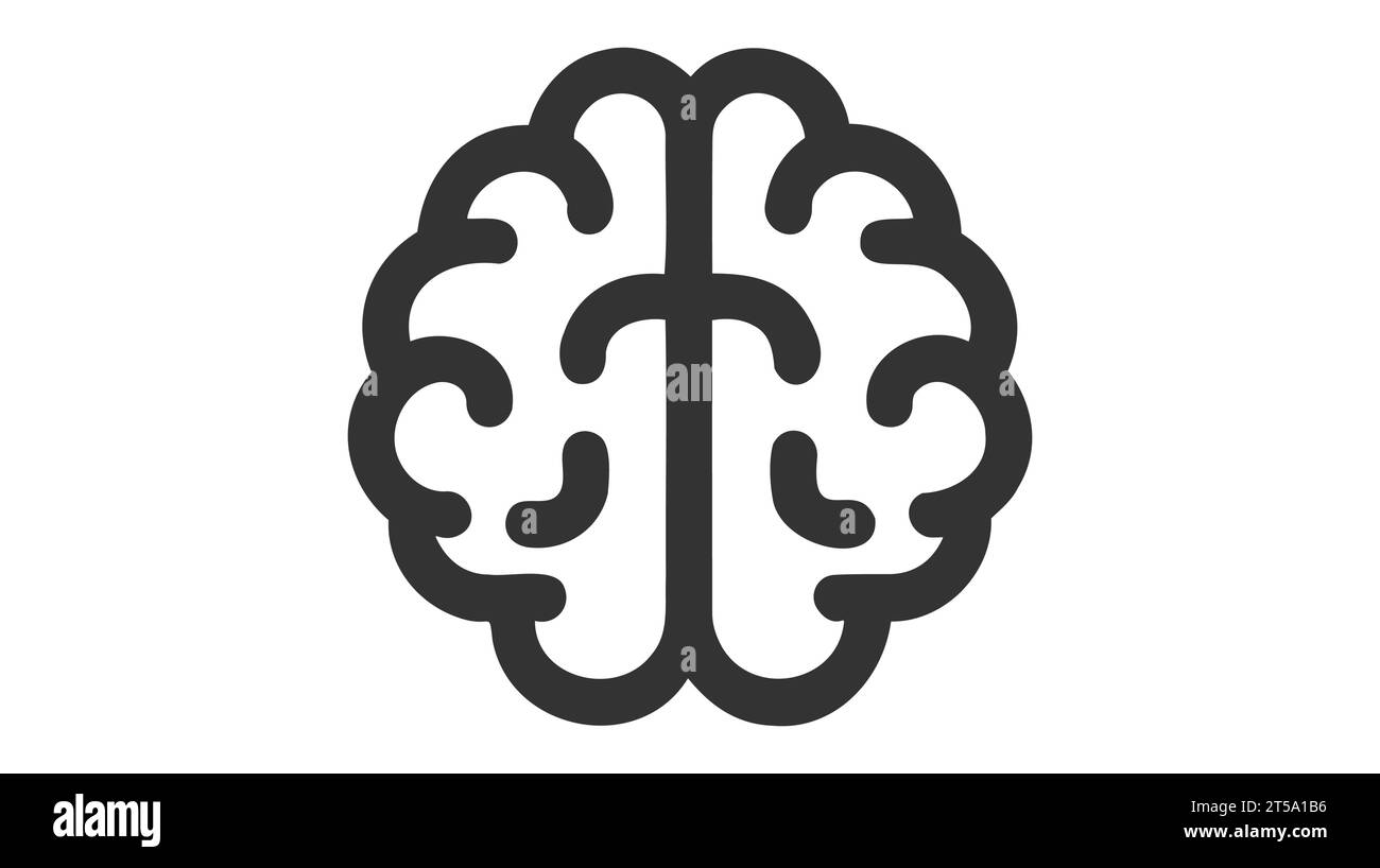 Human brain medical vector icon illustration isolated on white ...