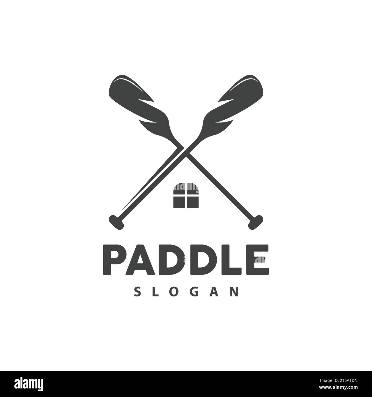Paddle Logo Boat Paddle Vector Crossed Paddle Icon Illustration