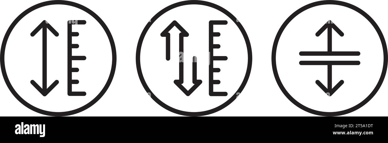 Adjustable height icon symbol set Stock Vector Image & Art - Alamy