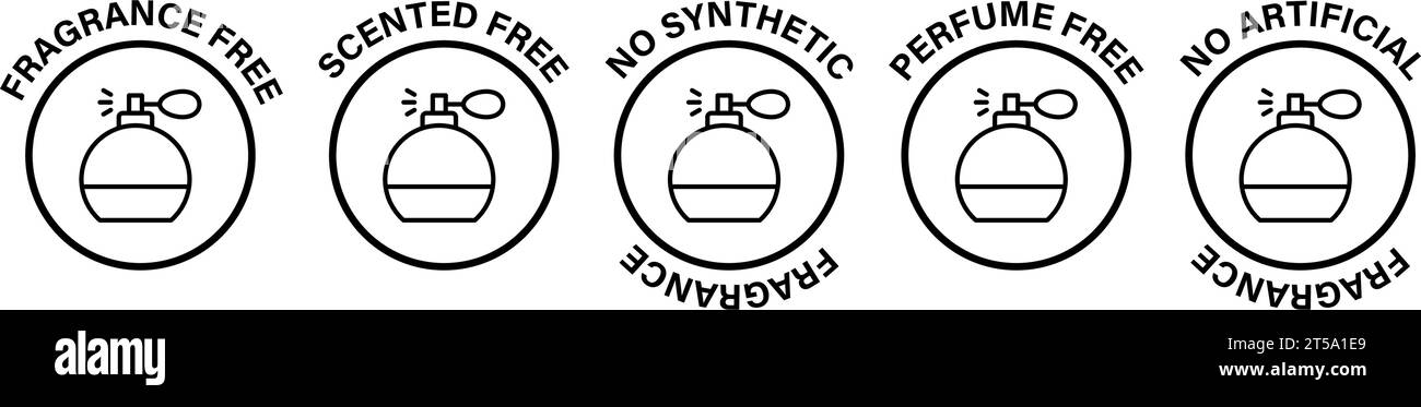 Fragrance free icon symbol set Stock Vector Image & Art - Alamy